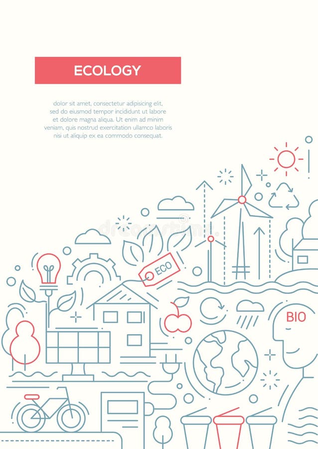 Ecology - Poster, Brochure Cover Template Stock Vector - Illustration ...