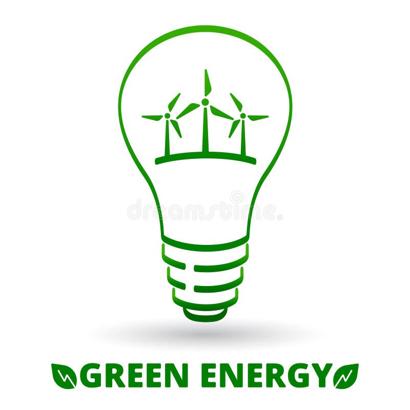 Ecology Logo or Icon Design Idea. Renewable Energy. Safe Energy. Stock ...