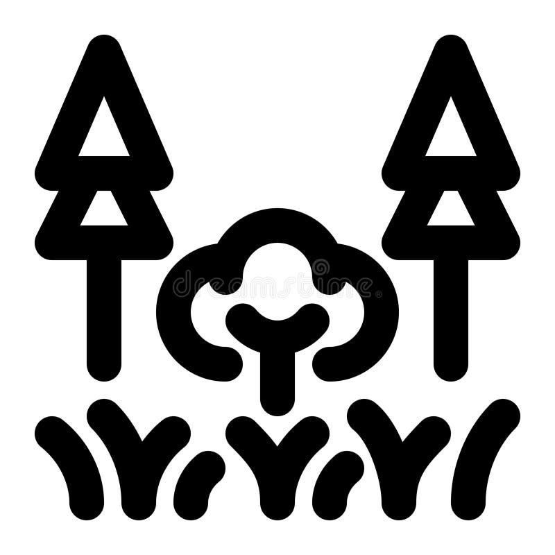 Vegetation, Habitat, Forest Outline Icon Stock Vector - Illustration of ...