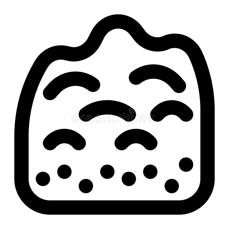 Soil, Land, Ground Outline Icon Stock Vector - Illustration of land ...