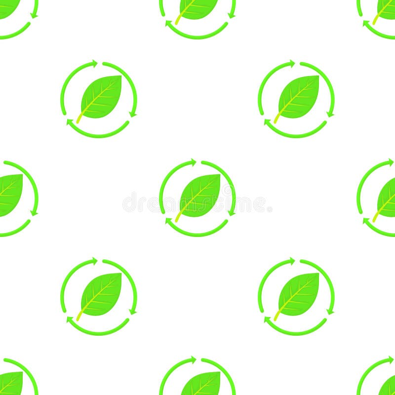 Ecology Pattern Seamless Vector Stock Illustration - Illustration of ...