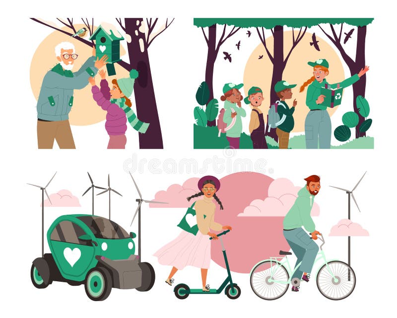 Ecology with People Study and Care about Nature Using Eco Transport ...