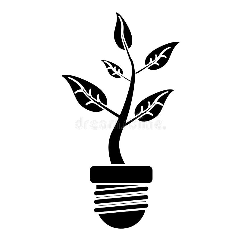 Ecology Plant Leaf Nature Pictogram Stock Vector - Illustration of ...