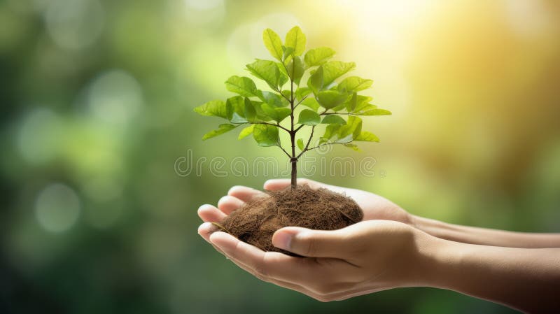 Ecology, Protection of Natural Environment, Earth Day Concept. Neural ...