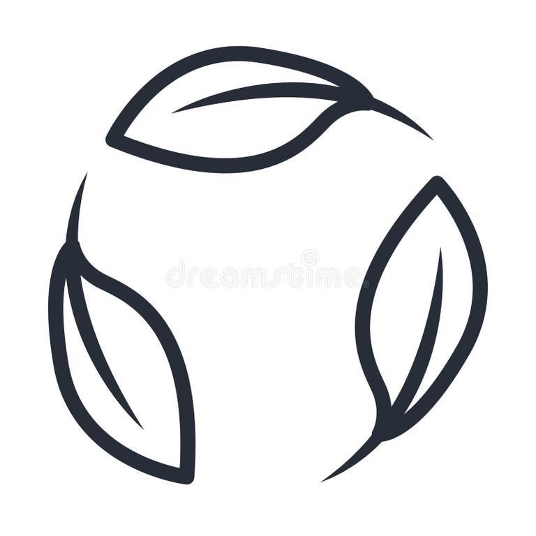Ecology recycle leaf stock vector. Illustration of line - 357573099