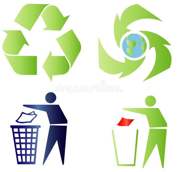 Ecology and Recycling Signs Stock Vector - Illustration of life, earth ...