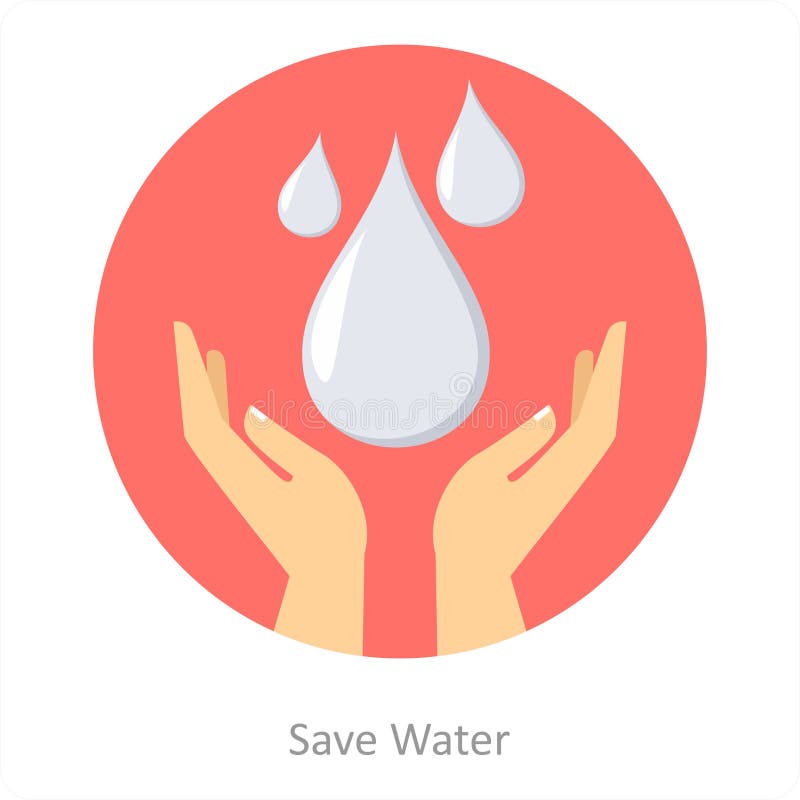 Save Water stock vector. Illustration of water, vector - 264940803