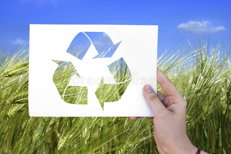 Ecology Sign on White Sheet Stock Image - Image of friendly, arrow ...