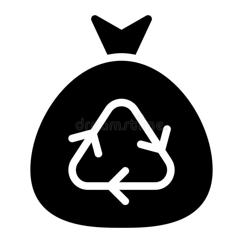 Zero Waste, Reduce Waste, Recycle Glyph Solid Icon Stock Vector ...