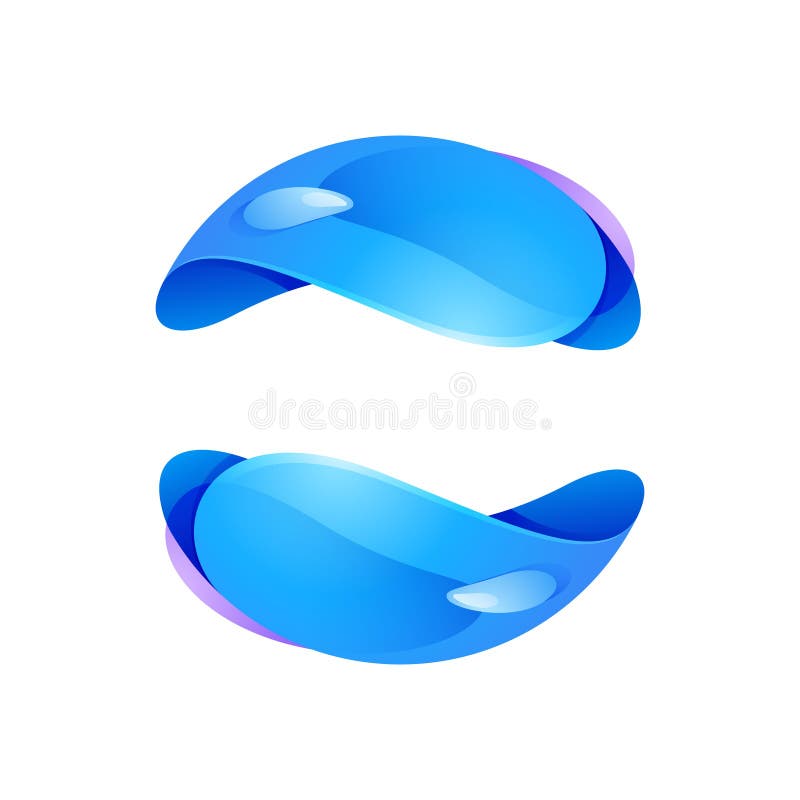 Ecology Sphere Logo Formed by Twisted Blue Drops Stock Illustration ...