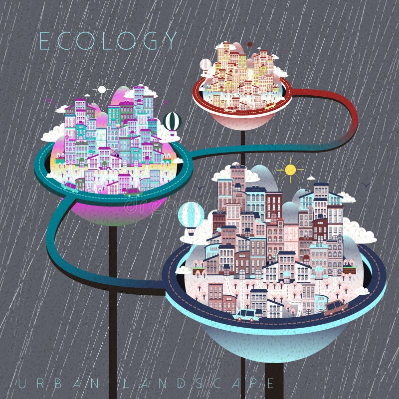 Ecology urban landscape stock vector. Illustration of environment ...