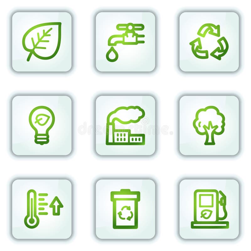 Arrows Web Icons, White Square Buttons Series Stock Vector ...