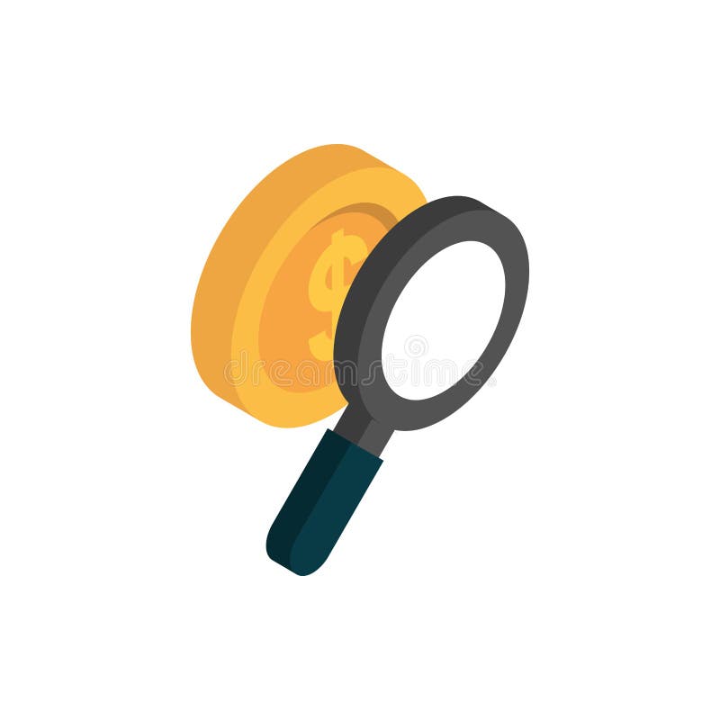 Ecommerce Business Internet Money Coin Analysis Icon Stock Vector ...