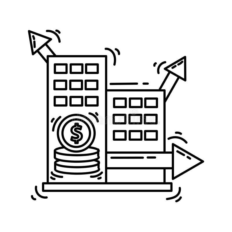 Ecommerce Commercial Icon. Hand Drawn Icon Set, Outline Black, Doodle Icon, Vector Icon Stock ...