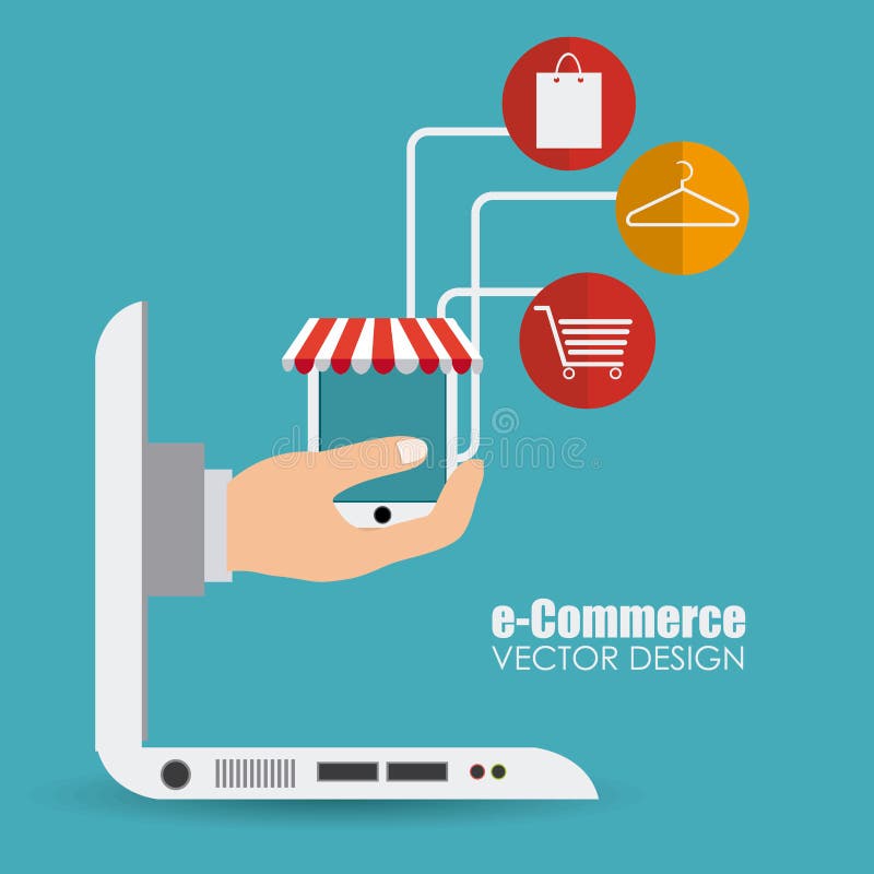 Ecommerce Design, Vector Illustration. Stock Vector - Illustration of ...