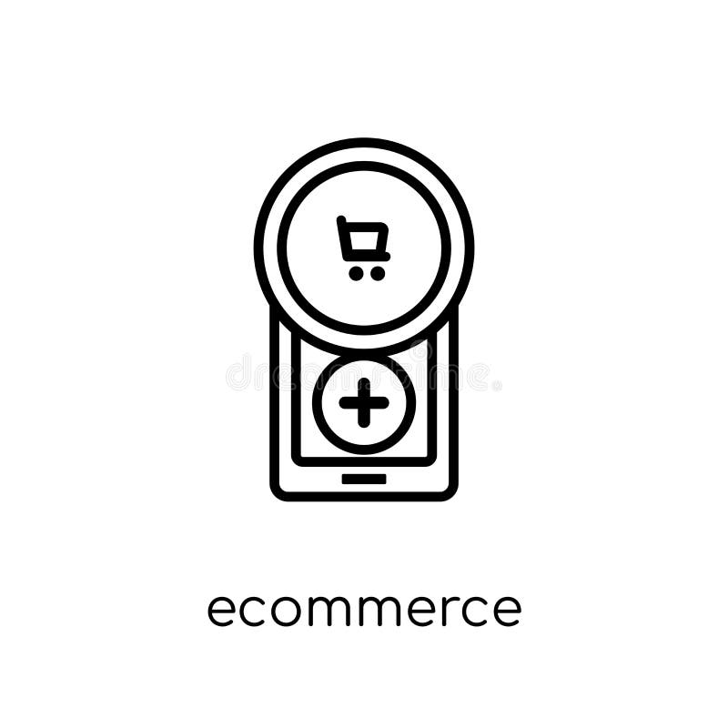 Ecommerce Icon Vector Isolated on White Background, Ecommerce Sign ...