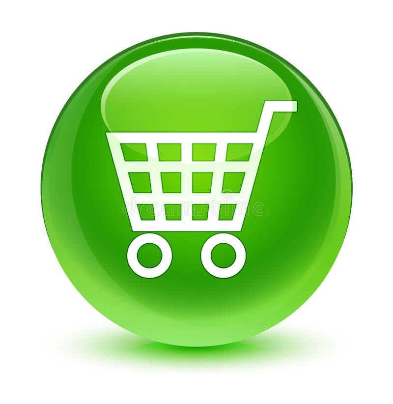 Ecommerce Icon Glassy Green Round Button Stock Illustration ...