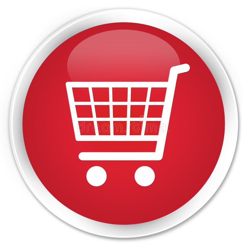 Ecommerce Icon Premium Red Round Button Stock Illustration ...