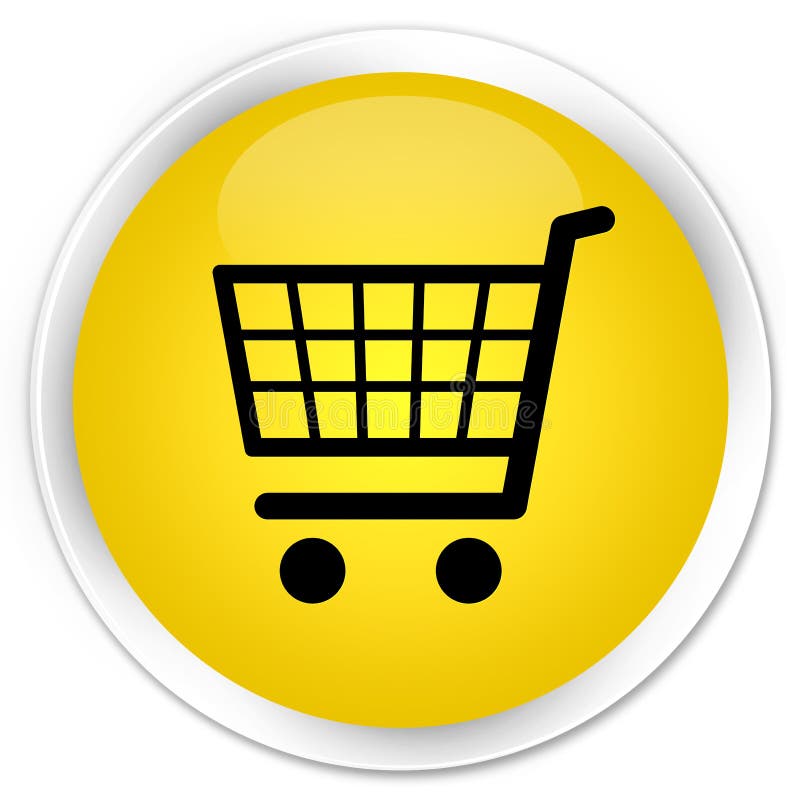 Ecommerce Icon Premium Yellow Round Button Stock Illustration ...