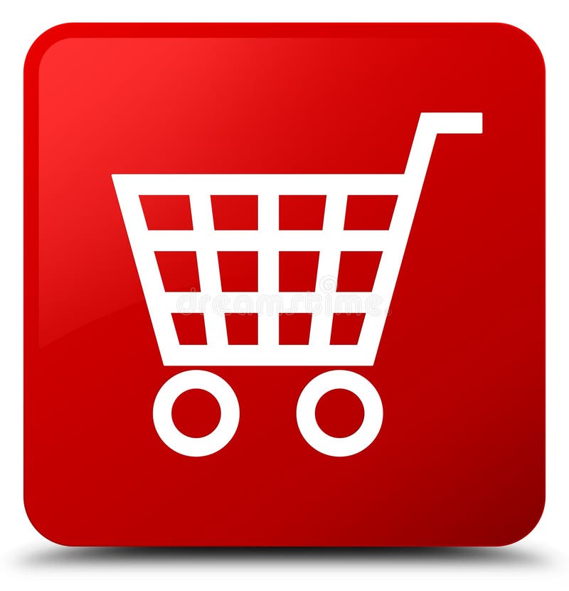 Ecommerce Icon Red Square Button Stock Illustration - Illustration of ...