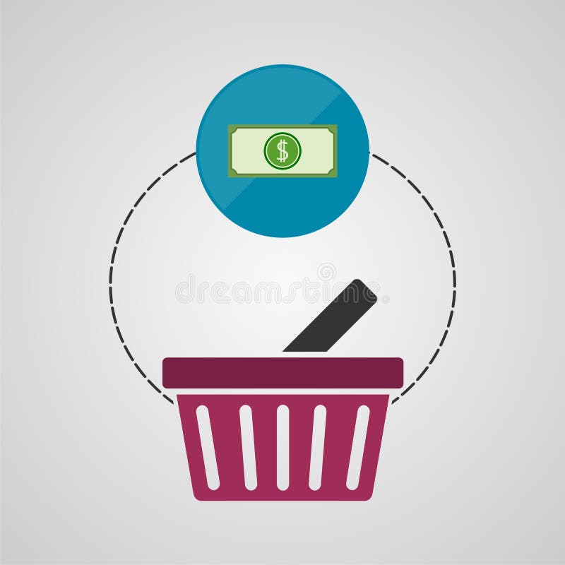 Ecommerce Icon, Shopping Design, Shopping Basket, Sticker Stock Vector ...