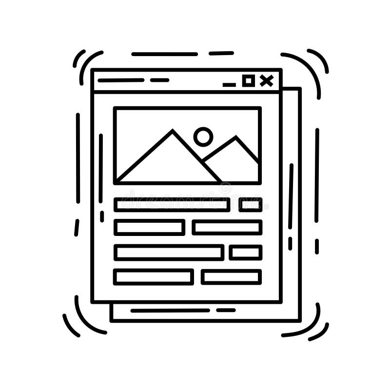 Ecommerce Interface Icon. Hand Drawn Icon Set, Outline Black, Doodle ...