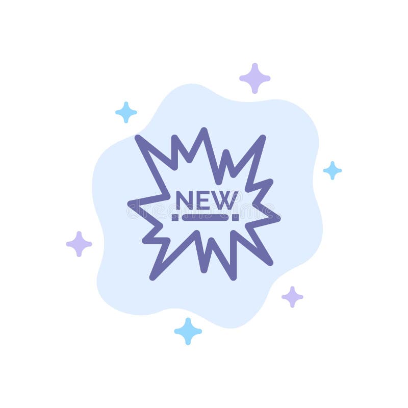 Ecommerce, Shopping, Tag, New Blue Icon on Abstract Cloud Background ...