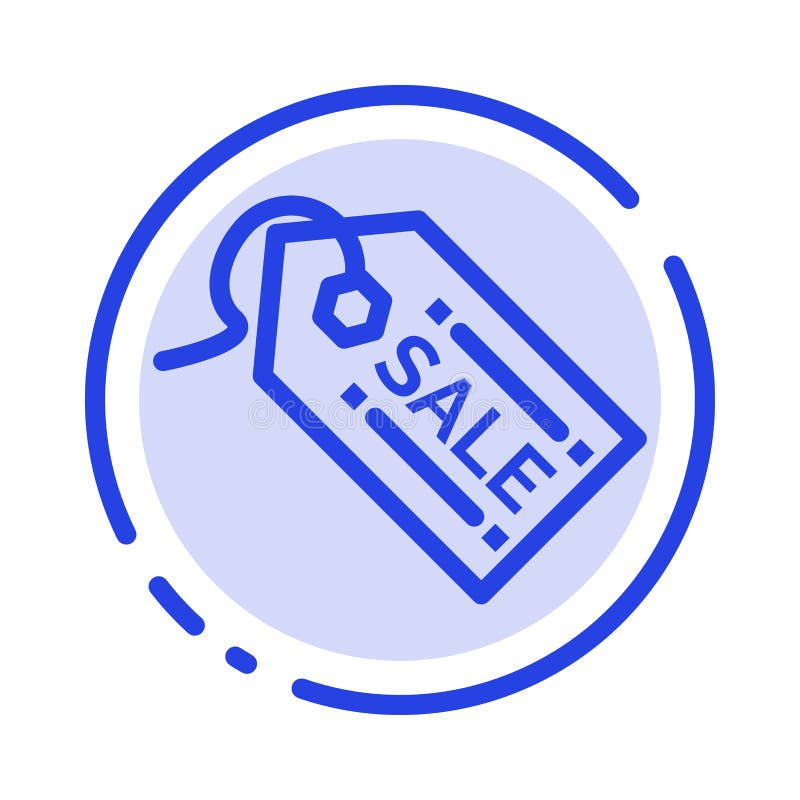Ecommerce, Shopping, Tag, Sale Blue Dotted Line Line Icon Stock Vector ...
