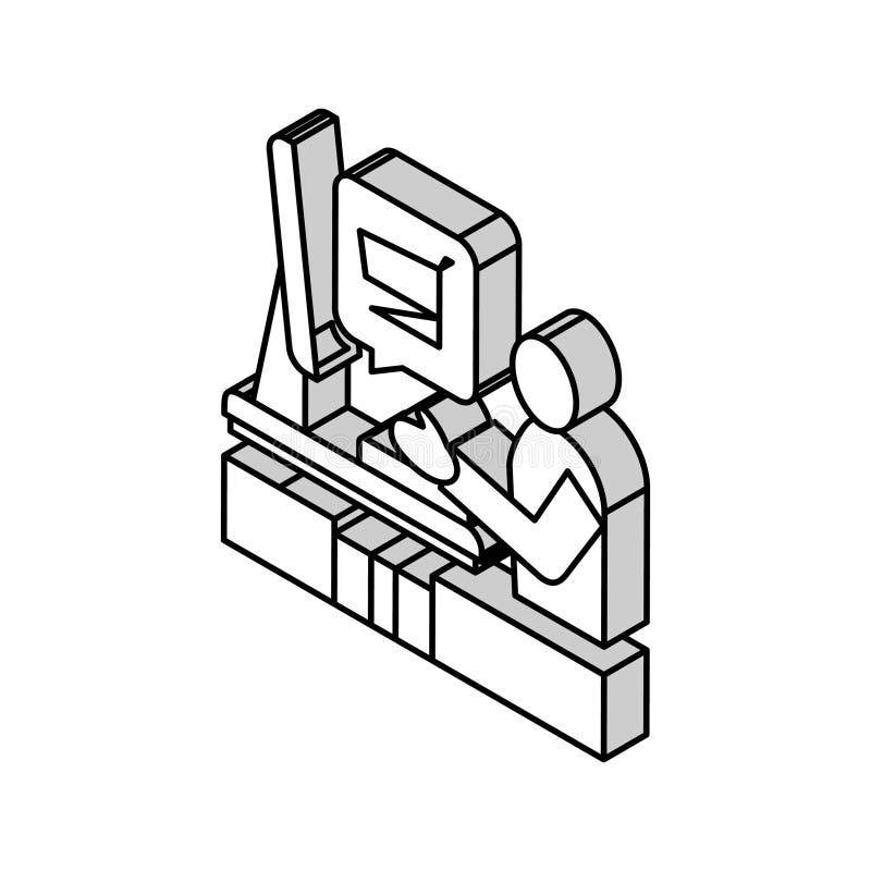 Ecommerce Store Owner Isometric Icon Vector Illustration Stock Vector ...