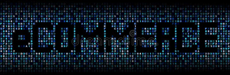 Ecommerce Text on Blue Hex Code Illustration Stock Illustration ...