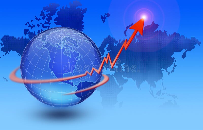 Economía global stock de ilustración. Ilustración de éxito - 6471232