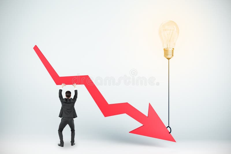 Economia E Concetto Di Diminuzione Fotografia Stock - Immagine di ...