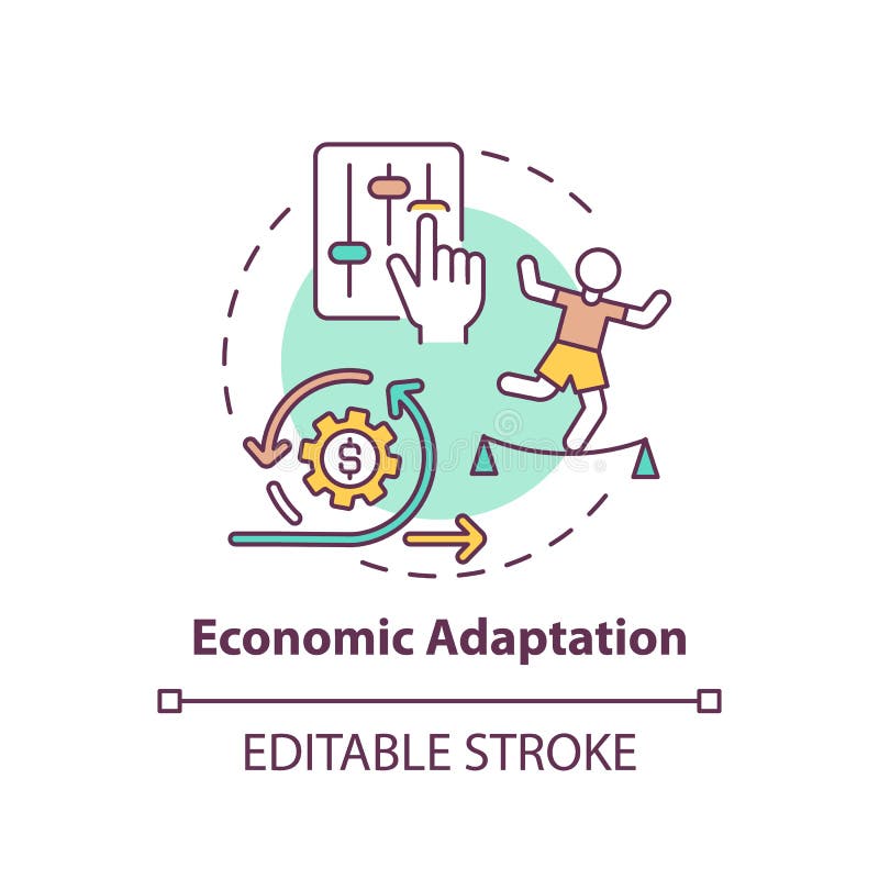 Economic Adaptation Concept Icon Stock Vector - Illustration of saving ...