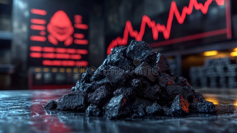 Economic Analysis with Coal and Charts in a Modern Setting Stock Photo ...