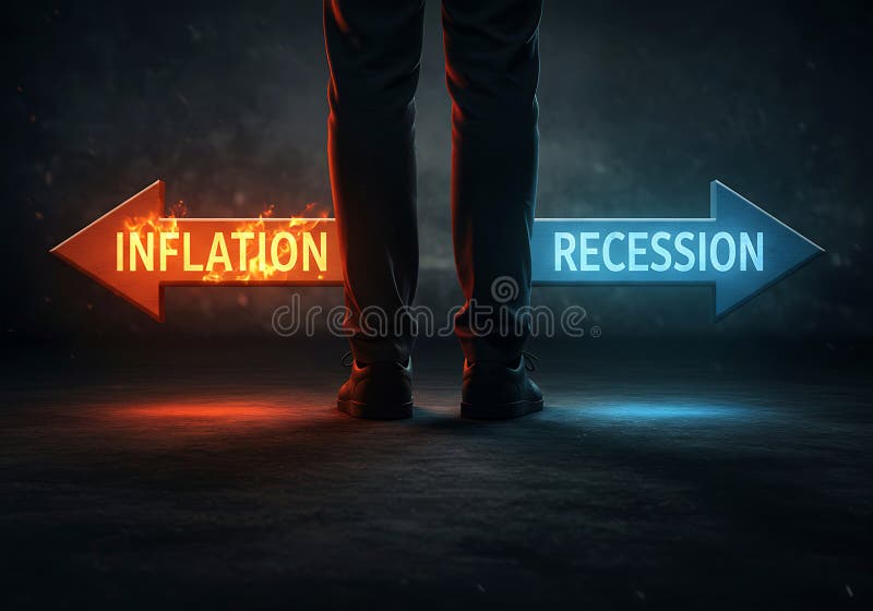 Economic Balancing Act Navigating Inflation and Recession Risks Stock ...
