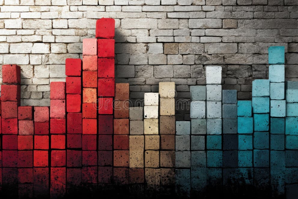 Economic Bar Chart Transformed into a Fortress Wall Design Representing ...
