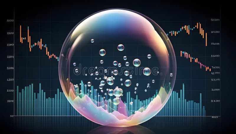 Economic Bubble: a Visual Metaphor of Market Volatility Stock Illustration - Illustration of ...