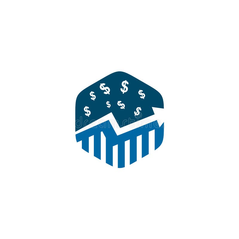 Economic Business Chart Icon Logo Design Stock Vector - Illustration of ...