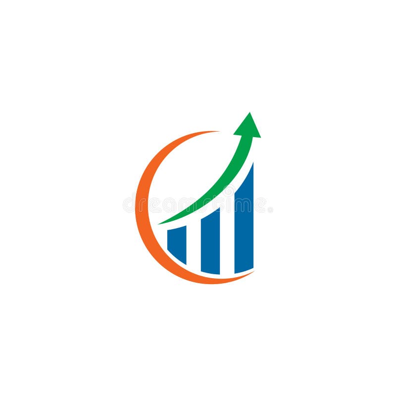 Economic Business Chart Icon Logo Design Stock Vector - Illustration of ...