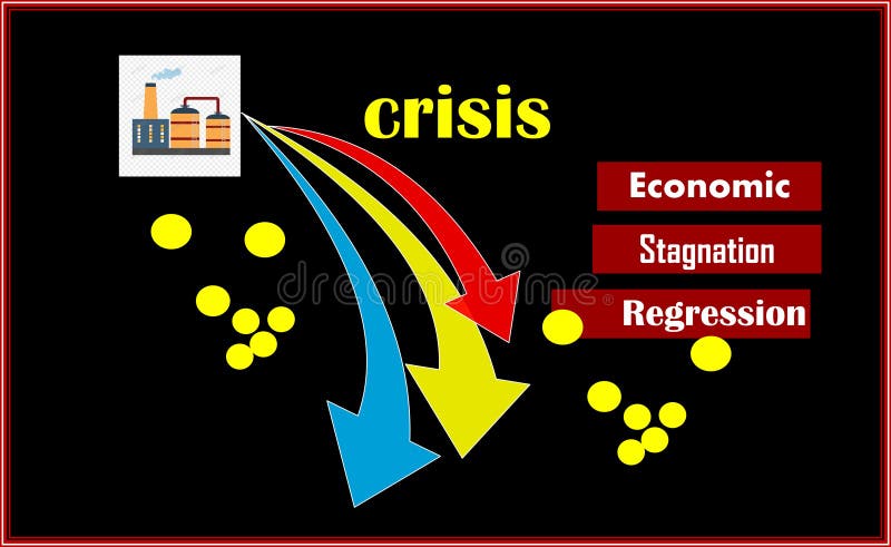 Economic chaos and crisis. stock illustration. Illustration of ...