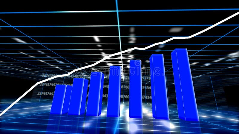 Economic Growth Graphic Chart BLUE 4K Stock Video - Video of data ...