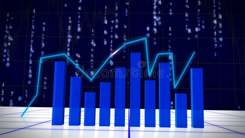 Economic Growth Graphic Chart BLUE 4K Stock Video - Video of data ...