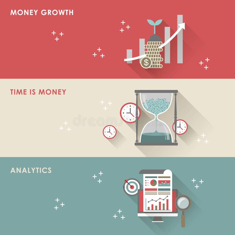 Economic Concept for Flat Design Stock Vector - Illustration of ...