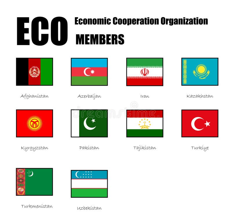 Economic Cooperation Organization Members, ECO Stock Vector - Illustration of sign, agreement ...