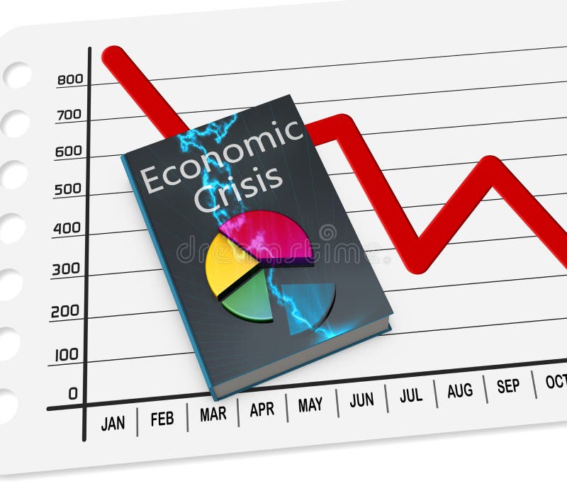 Economic Crisis: Output in Decline Stock Illustration - Illustration of ...