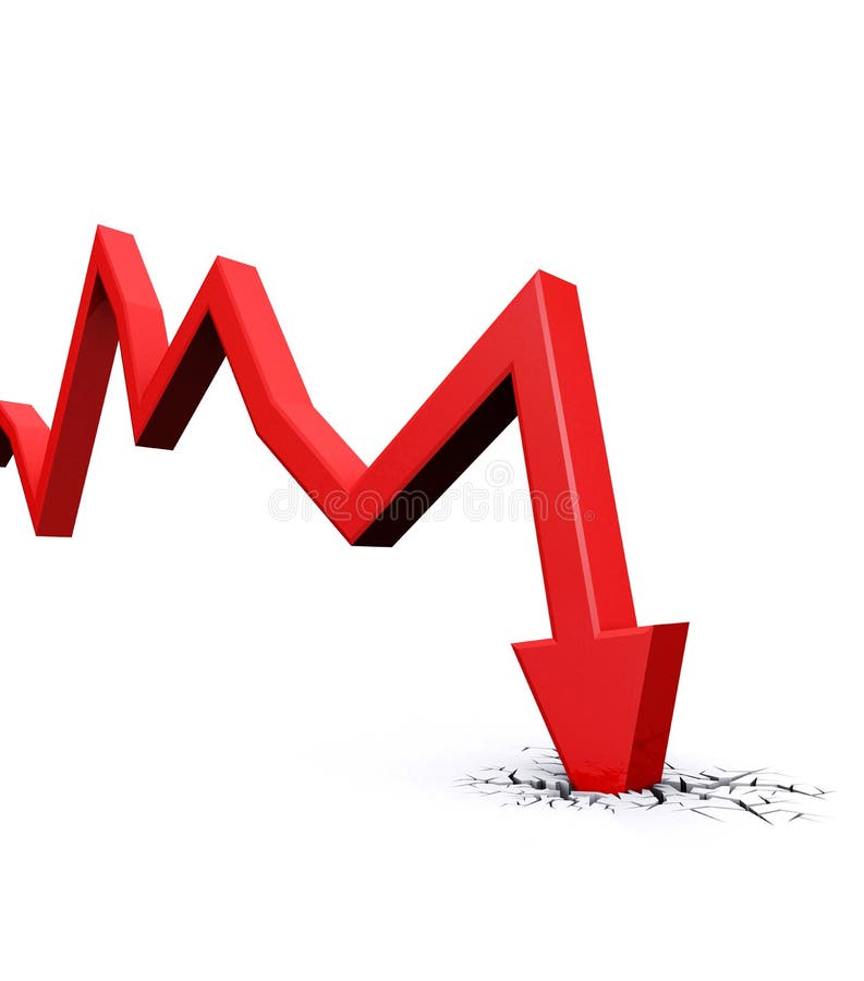 Economic Crisis. Business Fall. Stock Illustration - Illustration of ...