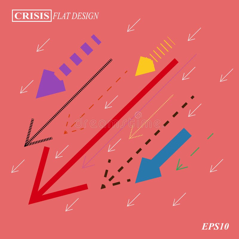 Economic crisis chart stock vector. Illustration of graph - 75443022