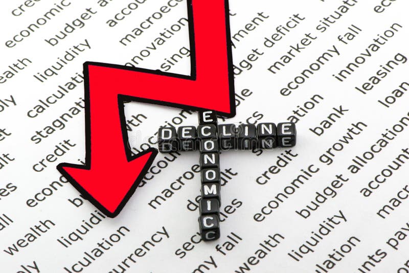 Economic Decline and the Risks Stock Photo - Image of collapse ...
