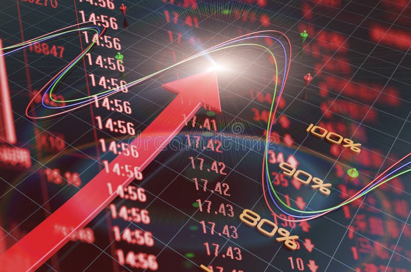 Economic Development and the Arrow Stock Illustration - Illustration of ...