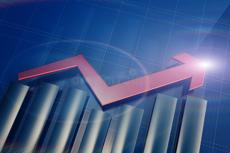 Economic Development and Arrow Stock Illustration - Illustration of ...